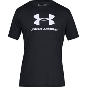 under armour men's ua sportstyle logo short sleeve xl black