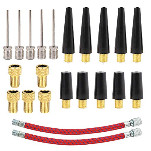 22 Pieces Pump Ball Needle Inflator Kit, Pump Adapter Needle Nozzle Adapter Inflator Kit