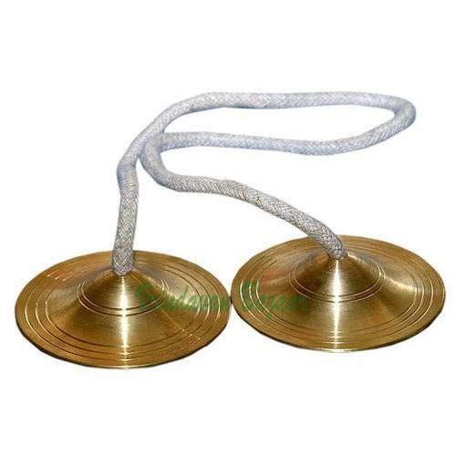 Handmade Brass Cymbals/Kartal/Manjira/Chimes Bell Metal for Kirtan | Vrindavan Bazaar (5 inch)