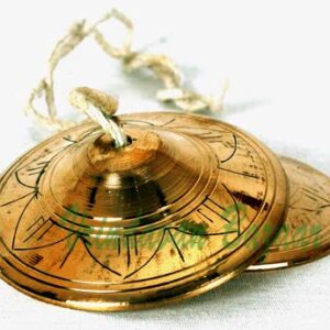 Handmade Brass Cymbals/Kartal/Manjira/Chimes Bell Metal for Kirtan | Vrindavan Bazaar (5 inch)