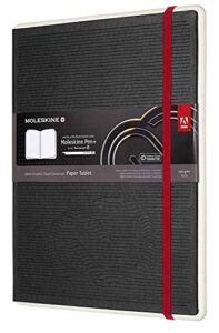 moleskine adobe creative cloud paper tablet, extra large, black, hard cover (7.5 x 9.75) 176 pages