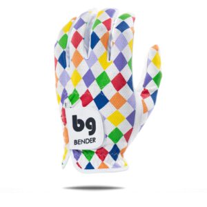 bg bender golf glove | wear on left | (argyle, mens large)