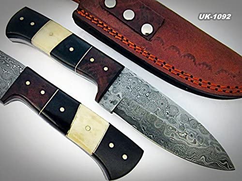 Poshland BC-1092 Handmade Damascus Steel 8 Inches Full Tang Skiner Knife