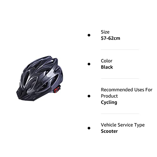 Adult Cycling Bike Helmet,Lightweight Unisex Bike Helmet,Premium Quality Airflow Bike Helmet (Black)