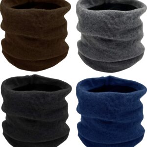 Winter Neck Gaiter, 12 Pack, Fleece Lined Interior Warm Cold Weather Scarf Wrap, Mens or Womens Bulk (12 Pack Assorted Solids)