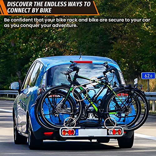 Boncas Adjustable Bike Rack Strap 24" Bicycle Wheel Stabilizer Straps with Innovative Gel Grip Keep The Bicycle Wheel from Spinning - Black 2 Pack