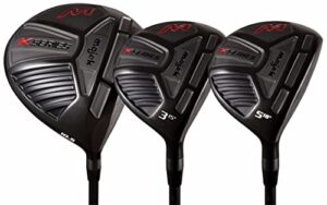 senior men's majek k-series high launch 460cc 10.5° driver and 3 5 fairway wood set golf clubs, right handed senior flex with premium men's arthritic grip