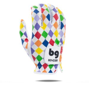 bg bender golf glove | wear on right | (argyle, mens small)