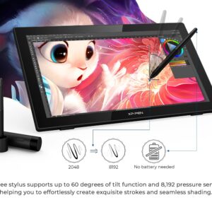 XPPen Artist 22 2nd Drawing Tablet with Screen Graphics Tablet 122% sRGB with 8192 Levels Battery-Free Stylus, 21.5inch Pen Display Compatible with Windows, Mac, Linux with Adjustable Stand