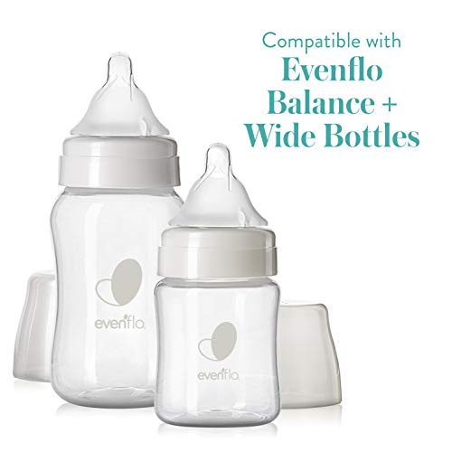 Evenflo Feeding Balance + Wide Neck BPA-Free Silicone Medium Flow Baby Bottle Nipple - 3 Months+, 6ct