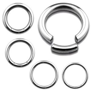 FIFTH CUE Seamless 316L Surgical Steel Segment Ring (10G - 1/2" 12mm)