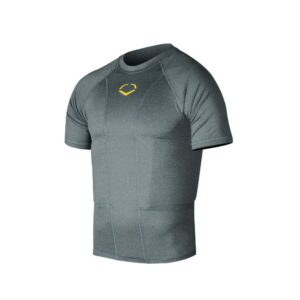 evoshield adult performance rib shirt, charcoal - small