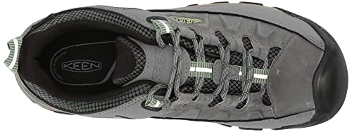 KEEN Women's Targhee 3 Low Height Waterproof Hiking Shoes, Bleacher/Duck Green, 7.5