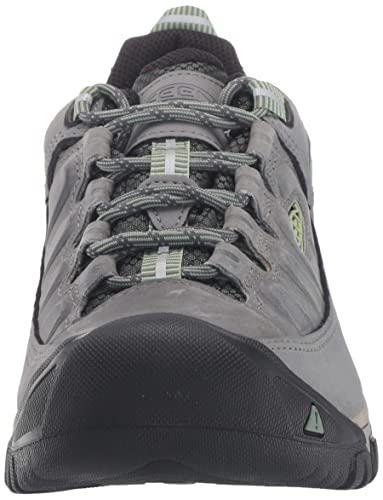 KEEN Women's Targhee 3 Low Height Waterproof Hiking Shoes, Bleacher/Duck Green, 7.5