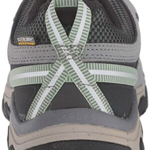 KEEN Women's Targhee 3 Low Height Waterproof Hiking Shoes, Bleacher/Duck Green, 7.5