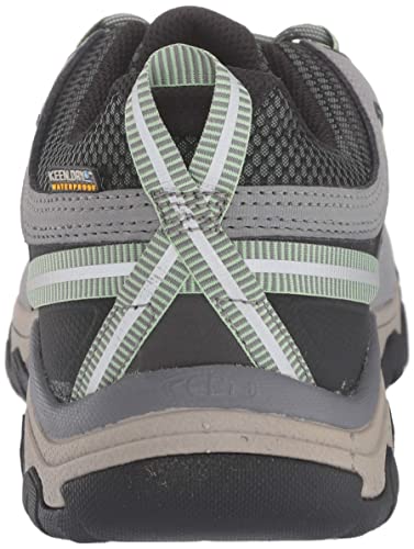 KEEN Women's Targhee 3 Low Height Waterproof Hiking Shoes, Bleacher/Duck Green, 7.5