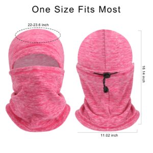 mysuntown Balaclava Face Mask, Balaclava Ski Mask, UV Protector Pooh Shiesty Mask,Cycling Balaclava WomenNeck Scarf for Men, Pink, for Winter