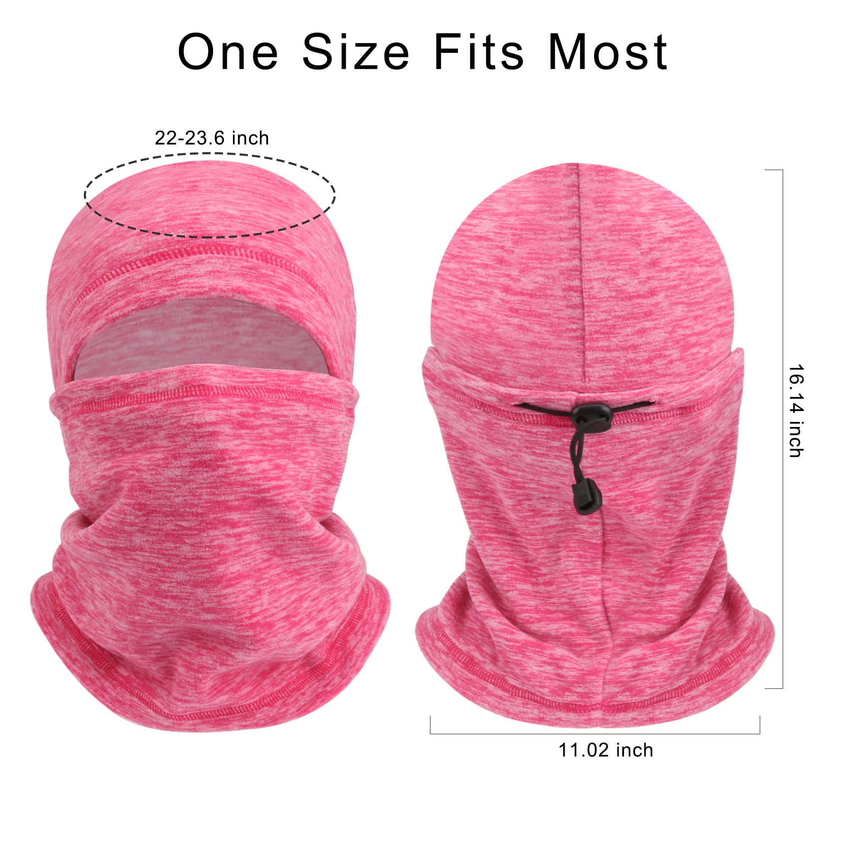 mysuntown Balaclava Face Mask, Balaclava Ski Mask, UV Protector Pooh Shiesty Mask,Cycling Balaclava WomenNeck Scarf for Men, Pink, for Winter