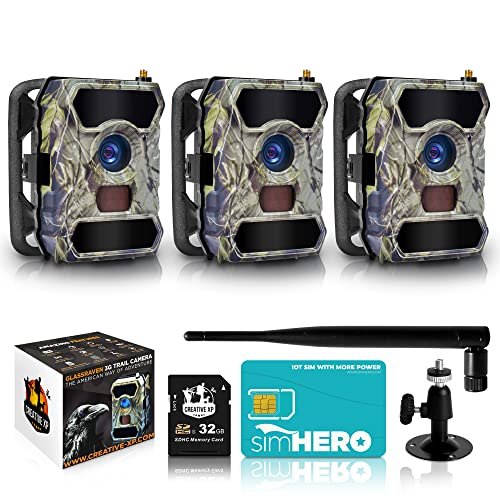 CREATIVE XP Cellular Trail Camera WiFi 16MP 1080P Outdoor Game Camera with No-Glow Night Vision Motion Activated IP54 Waterproof for Hunting or Property Security, 4G Plus