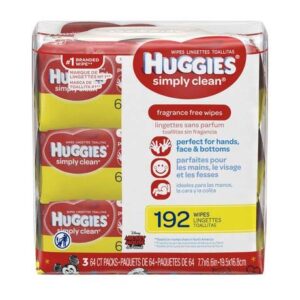 huggies simply clean wipes (pack of 2)