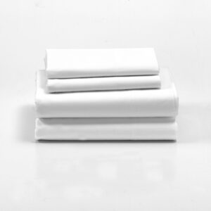 cuddledown dreamstead king bed soft, easy, 100% cotton, luxury sateen, set includes fitted, flat sheet and pillowcase, white