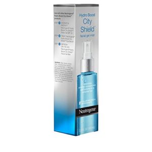 Neutrogena Hydro Boost City Shield Replenishing Facial Mist Gel with Hydrating Hyaluronic Acid and Antioxidants, Non Comedogenic, 3.3 fl. oz