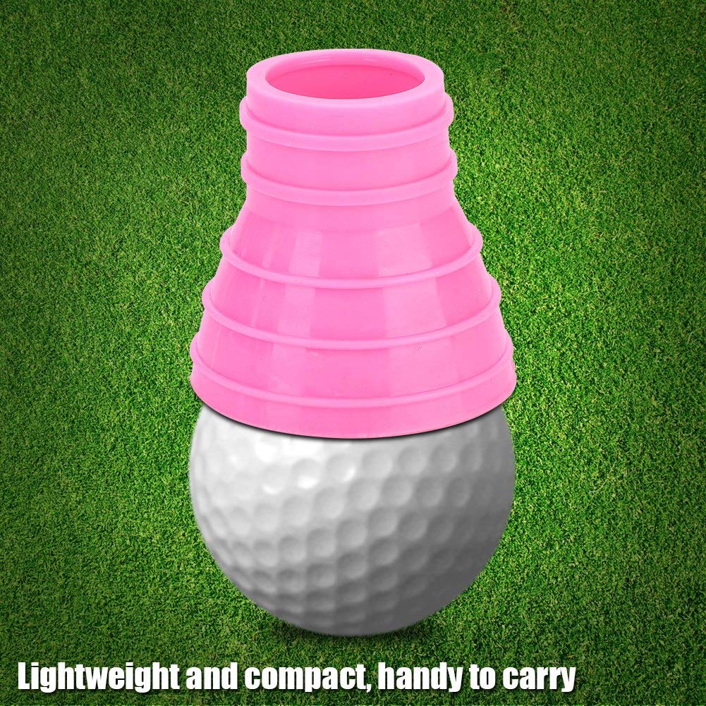 Pink Silicon Ball Pickup Suction Cup Tee Ball Retriever Sucker Grabber er Training Accessory Put On Putter Grip