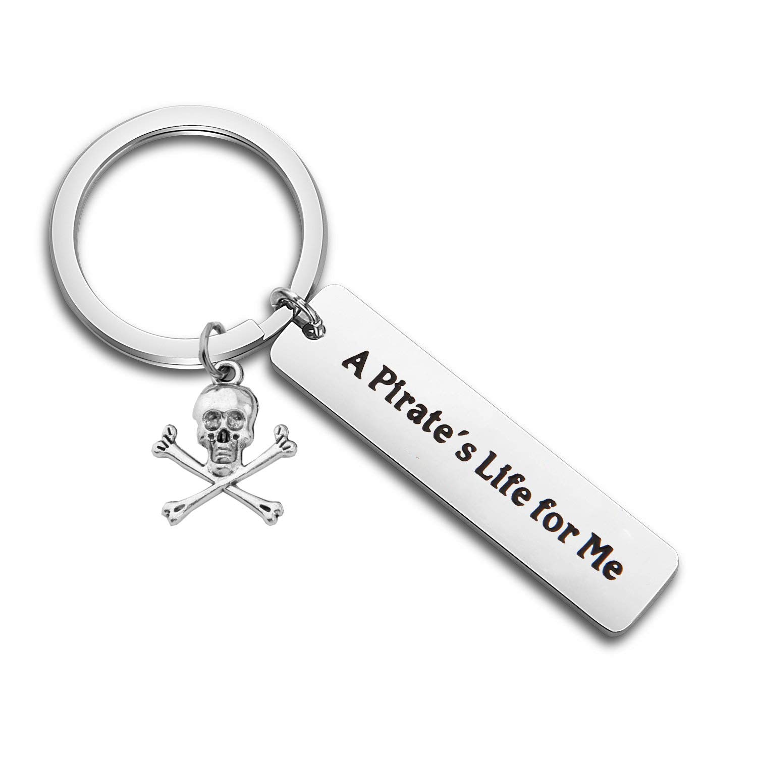 SEIRAA Pirates Keychain Skull Crossbones Charm Pirate Inspired Gift For Pirate lover Pirate Jewelry (pirate keychain)