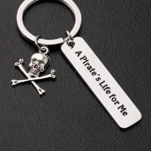 SEIRAA Pirates Keychain Skull Crossbones Charm Pirate Inspired Gift For Pirate lover Pirate Jewelry (pirate keychain)