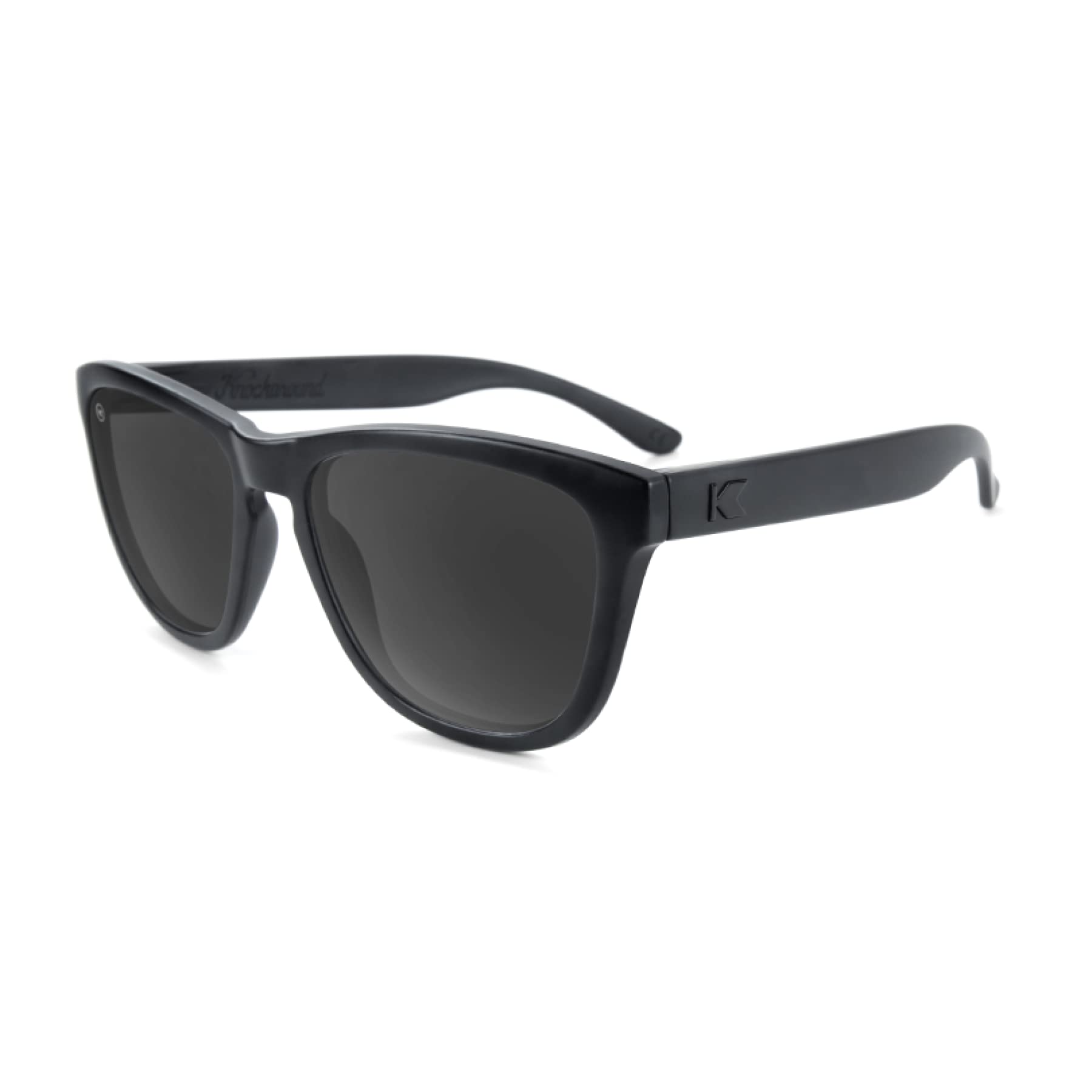 Knockaround Premiums Polarized Sunglasses for Men & Women - Impact Resistant Lenses & Full UV400 Protection, Black On Black Frames/Black Lenses