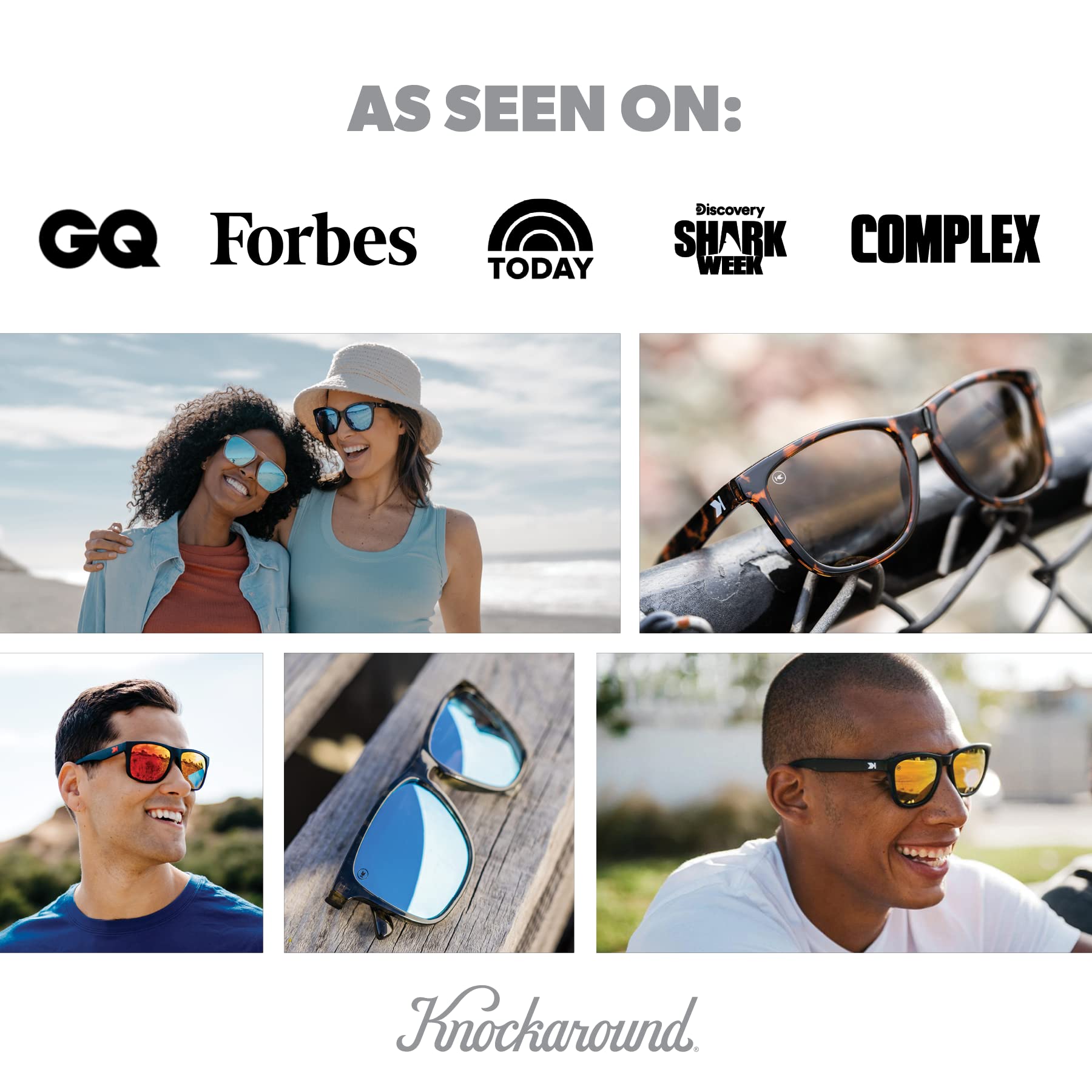 Knockaround Premiums Polarized Sunglasses for Men & Women - Impact Resistant Lenses & Full UV400 Protection, Black On Black Frames/Black Lenses