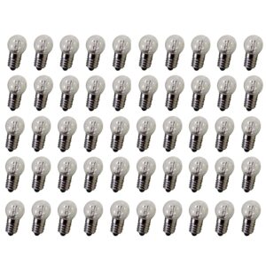 gutreise dc 50pcs e10 1.5v 0.3a warm white bulb light bulbs miniature screw base (1.5v)