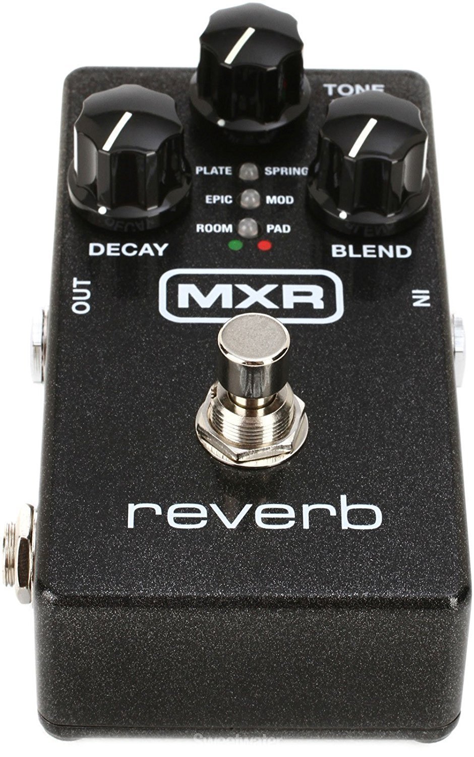 MXR M300 Reverb Analog Guitar Effects Pedal Bundle with 2 MXR Patch Cables, 6 Dunlop Picks, and 9V Power Supply