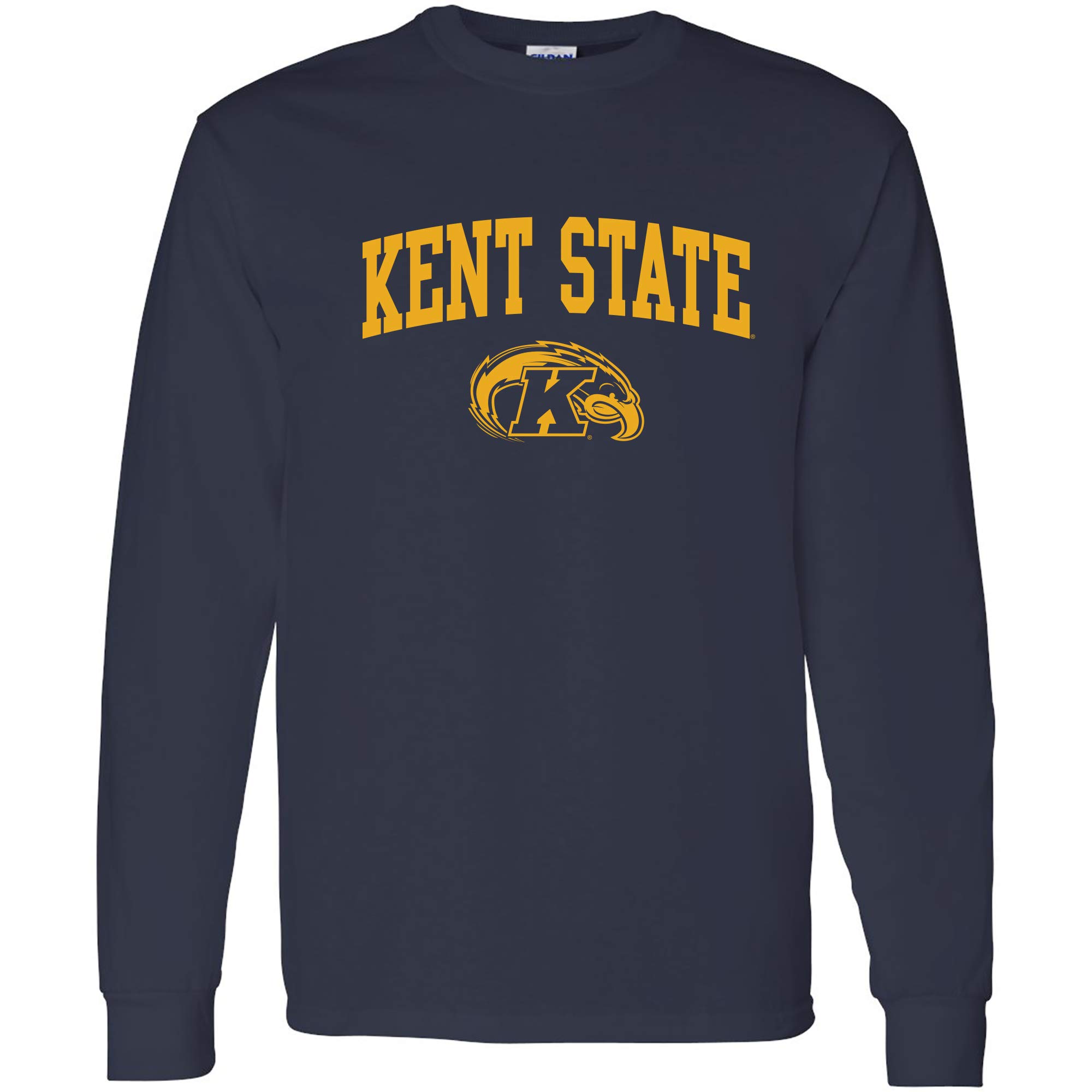 UGP Campus Apparel AL03 - Kent State Golden Flashes Arch Logo Long Sleeve - Medium - Navy