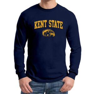 UGP Campus Apparel AL03 - Kent State Golden Flashes Arch Logo Long Sleeve - Medium - Navy