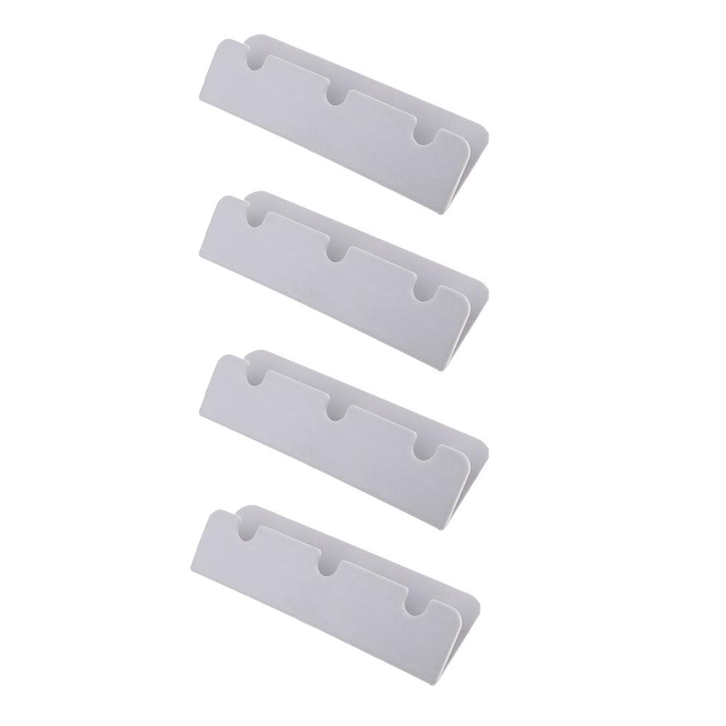 4Pieces Durable Inflatable Boat Rib Dinghy Hook Clip Brackets Marine Gray