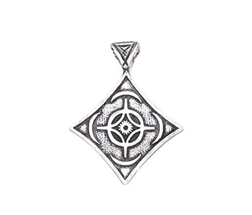 Badali Jewelry Officially Licensed Cosmere™ Pendant, Brandon Sanderson's Elantris™, Mistborn®, Warbreaker™, The Stormlight Archive™, and White Sand™ (Antiqued Silver)