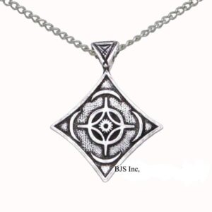 Badali Jewelry Officially Licensed Cosmere™ Pendant, Brandon Sanderson's Elantris™, Mistborn®, Warbreaker™, The Stormlight Archive™, and White Sand™ (Antiqued Silver)