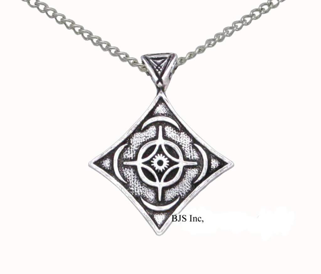 Badali Jewelry Officially Licensed Cosmere™ Pendant, Brandon Sanderson's Elantris™, Mistborn®, Warbreaker™, The Stormlight Archive™, and White Sand™ (Antiqued Silver)