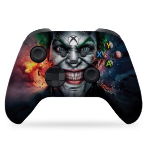 dreamcontroller jokker custom x-box controller wireless compatible with x-box one/x-box series x/s proudly customized in usa with permanent hydro-dip printing (not just a skin)