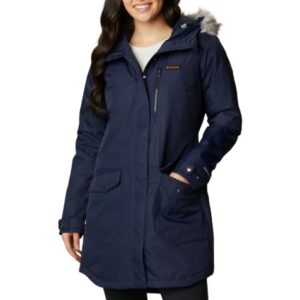 Columbia Women's Suttle Mountain Long Insulated Jacket, Dark Nocturnal, 2X Plus