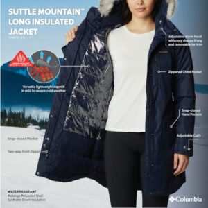 Columbia Women's Suttle Mountain Long Insulated Jacket, Dark Nocturnal, 2X Plus