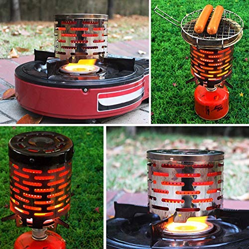 Camping Stove Camping Mini Heater Portable Stainless Steel Tent Heating Cover with Handle and Storage Bag Camping Warm Equipment