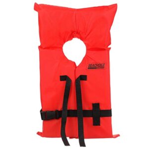 seachoice life vest, type ii personal flotation device, orange, youth