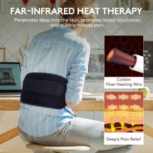 UTK Heating Pad for Back Pain Relief, Far Infrared Heating Pads with 20 Natural Jade Stones, Heating Fast, Hot Enough, Auto Shut Off, Smart Controller, 55'' Large Size Heat Pad for Back