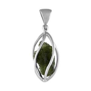 starborn rough moldavite silver cage pendant (35)