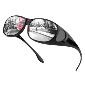 over glasses sunglasses for men fit over mirrored shades large polarized silver