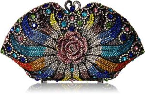 mossmon formal 3d flower rhinestone crystal clutch evening wedding bag for women