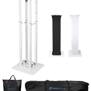 Rockville Totem Moving Head Light Stand+Black+White Scrims+Carry Bags (RTP32W)