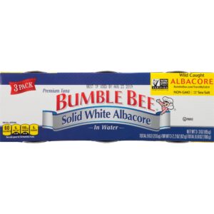 bumble bee solid white albacore tuna in water, 3 ounce, pack of 3